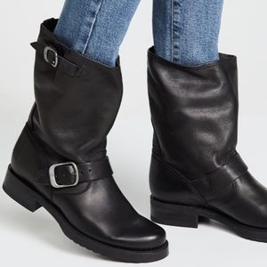 Frye | Shoes | Frye Womens Veronica Short Leather Boots Black New ...